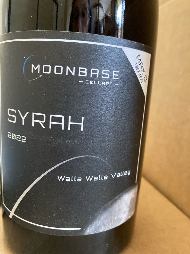 2022 Moonbase Cellars Syrah Max Q Series Funk Vineyard, USA, Washington ...