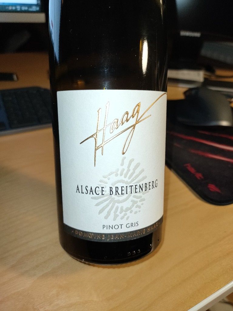 2017 Domaine Jean-Marie Haag Pinot Gris Breitenberg, France, Alsace ...