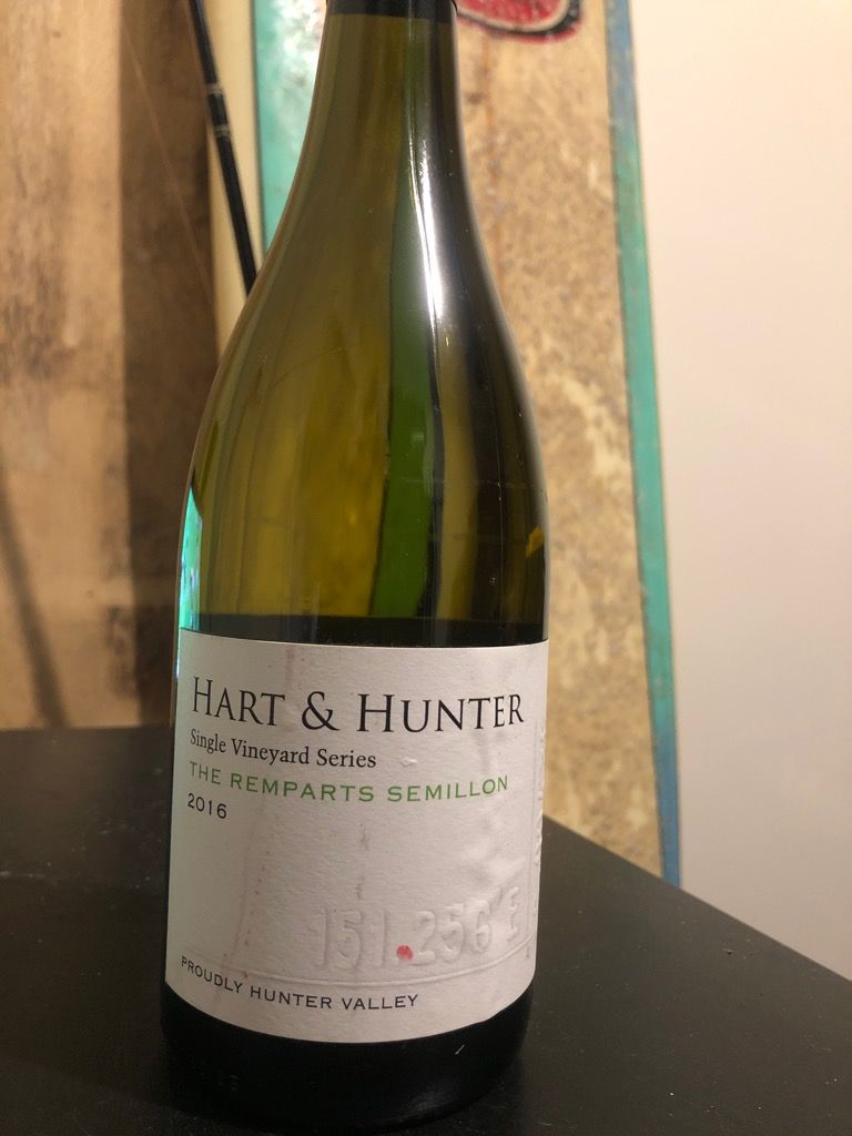 2016 Hart & Hunter Sémillon The Remparts, Australia, New South Wales ...
