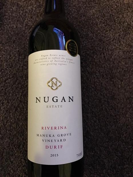 2015 Nugan Estate Durif Manuka Grove, Australia, New South Wales, Big ...