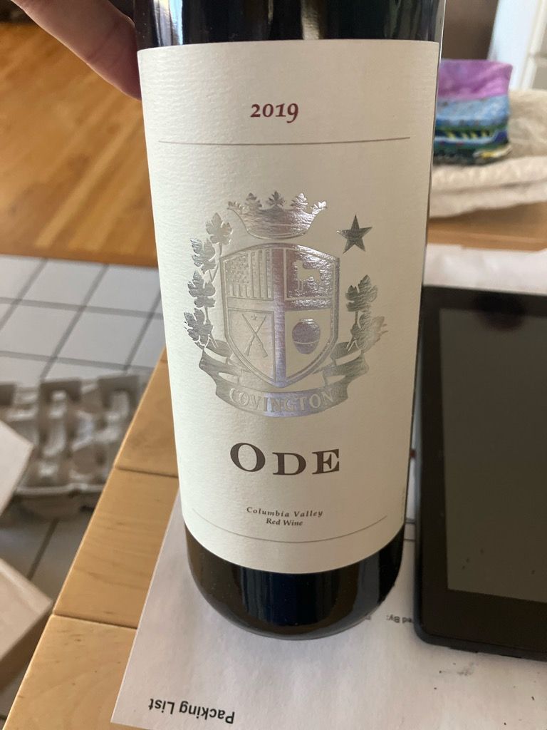 2020 Covington Cellars Sangiovese Ode Seven Hills Vineyard, USA ...