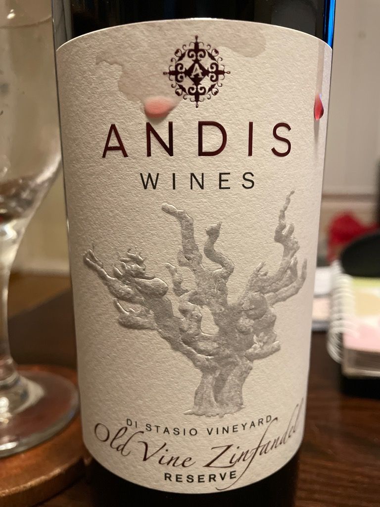 2021 Andis Wines Old Vine Zinfandel Distasio Vineyard, USA, California ...
