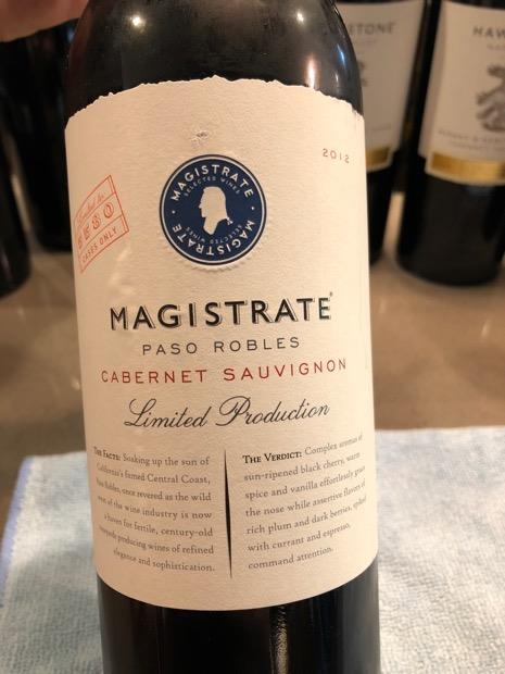2012 Magistrate Vineyards Cabernet Sauvignon Limited Production, USA ...