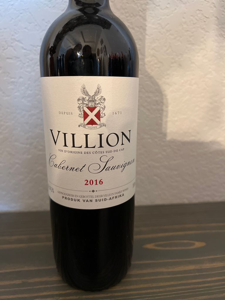2019 Villion Cabernet Sauvignon, South Africa - CellarTracker