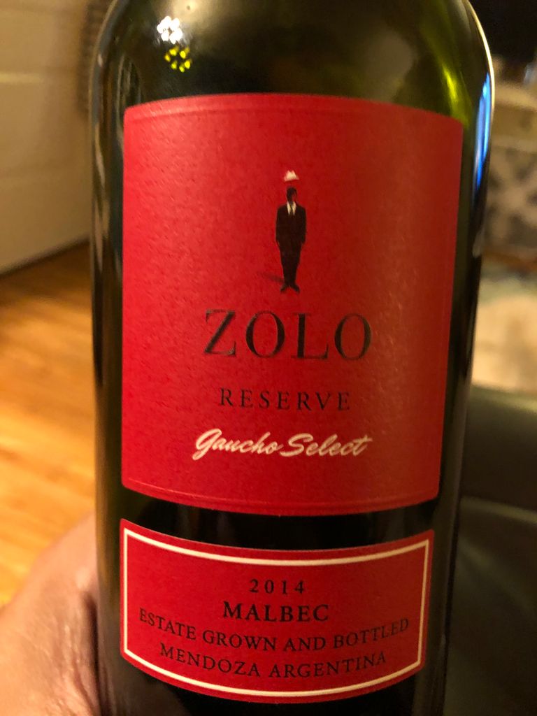 2014 Zolo Malbec Gaucho Select Reserve, Argentina, Mendoza, Valle de ...