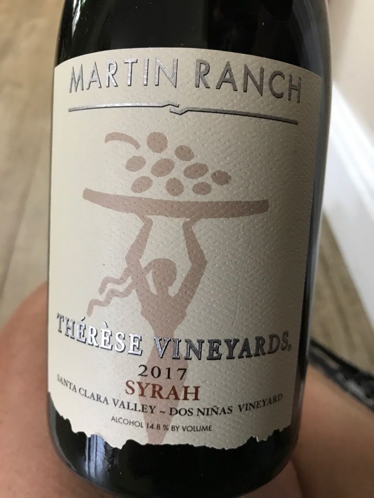 2019 Martin Ranch Winery Syrah Thérèse Vineyards Dos Ninas Vineyards ...