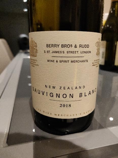 2018 Berry Bros. & Rudd New Zealand Sauvignon Blanc, New Zealand, South ...