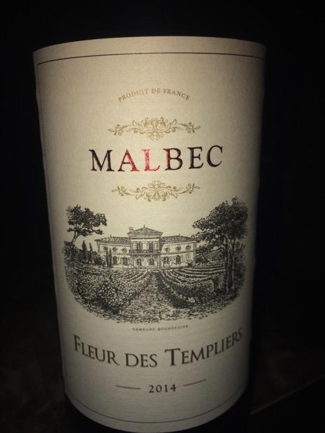 2014 Fleur des Templiers Malbec, France, Southwest France, Comté ...