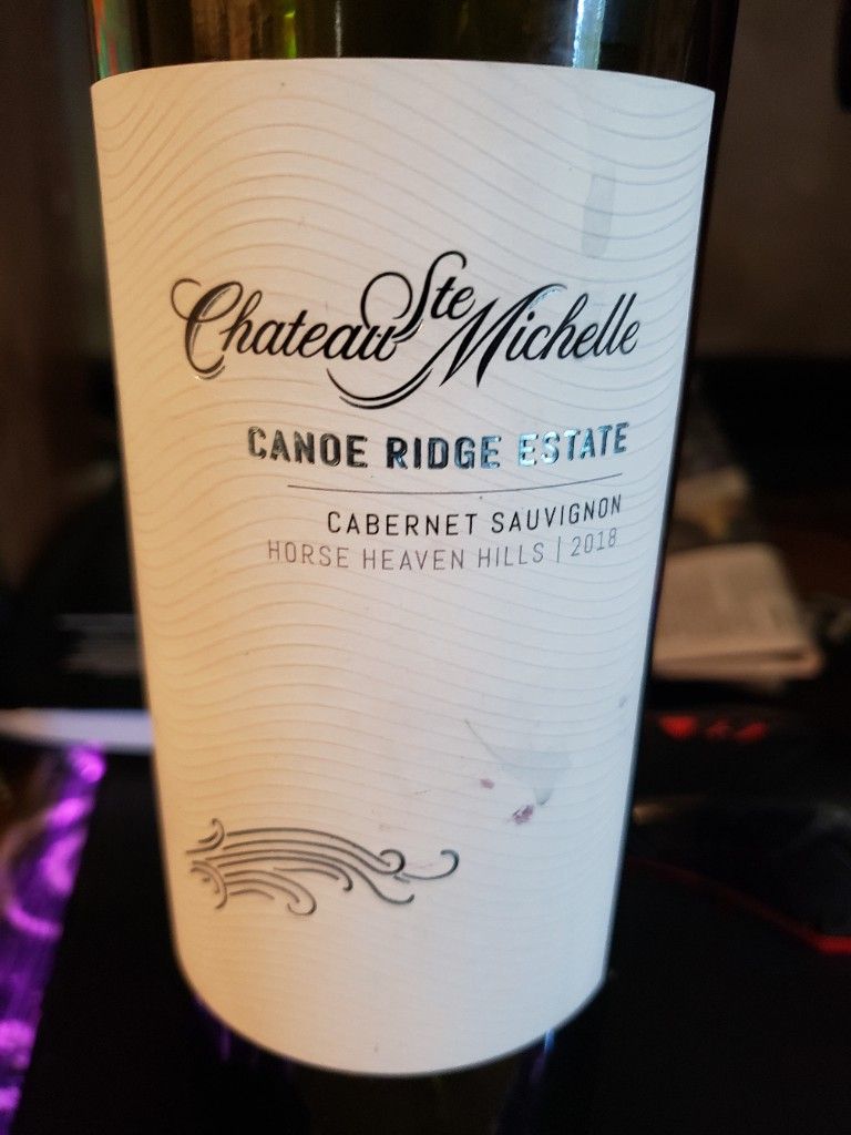2018 Chateau Ste. Michelle Cabernet Sauvignon Canoe Ridge Estate ...