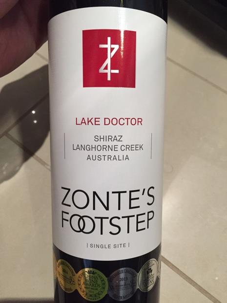 2012 Zonte's Footstep Shiraz Lake Doctor Langhorne Creek, Australia ...