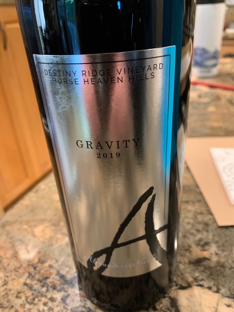 2019 Alexandria Nicole Merlot Gravity Destiny Ridge Vineyards, USA ...