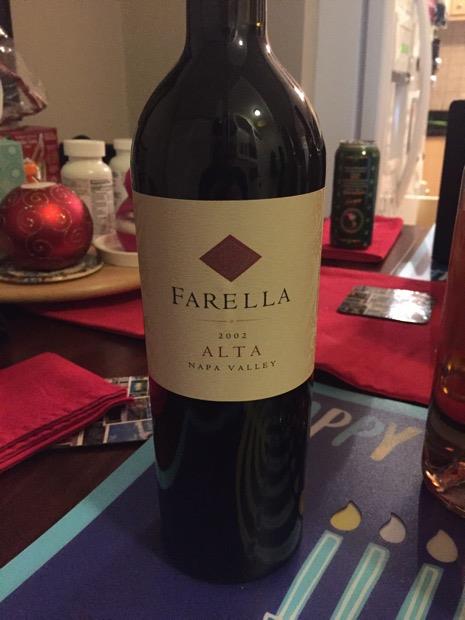 2002 Farella Vineyards Alta, USA, California, Napa Valley - CellarTracker