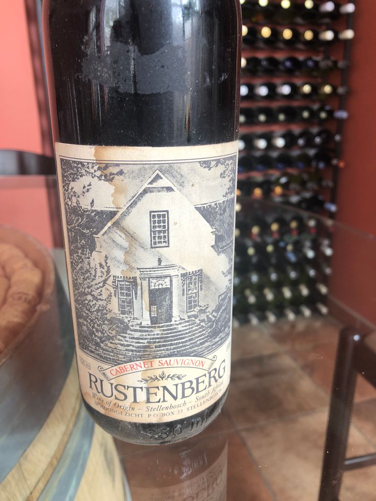 1986 Rustenberg Cabernet Sauvignon, South Africa, Coastal Region ...