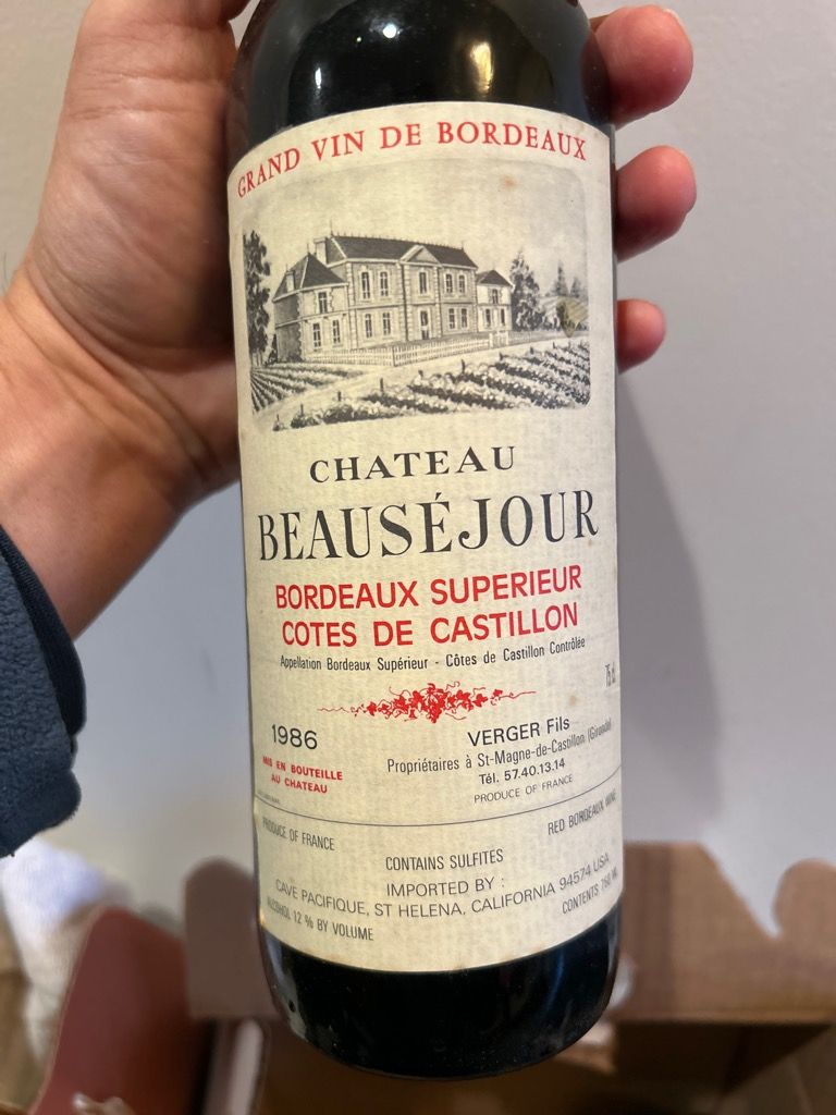 1983 Château Beauséjour (Castillon Côtes de Bordeaux), France, Bordeaux ...