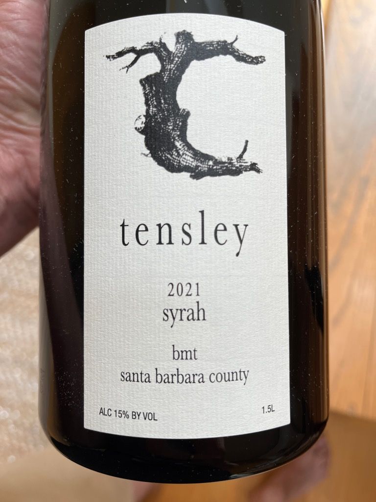2021 Tensley Syrah BMT, USA, California, Central Coast, Santa Barbara ...