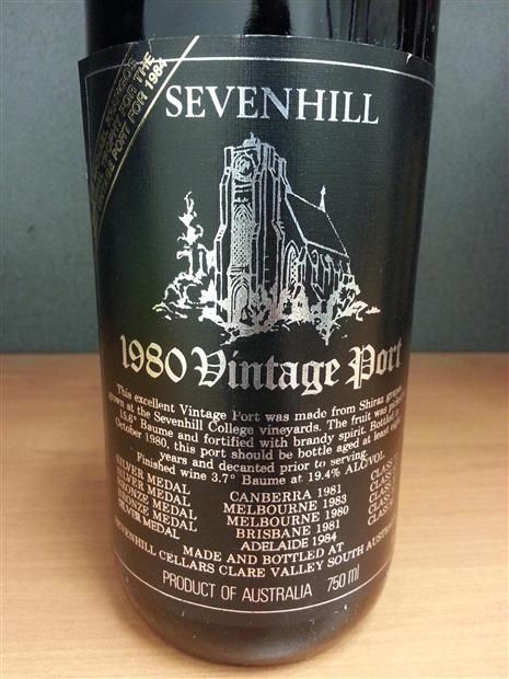 1981 Sevenhill Cellars Vintage Port, Australia, South Australia, Mount ...