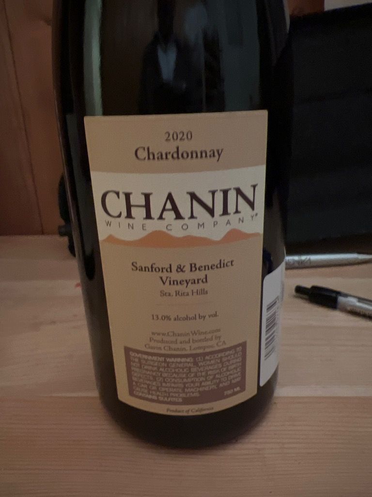 2020 Chanin Chardonnay Sanford & Benedict Vineyard, USA, California ...