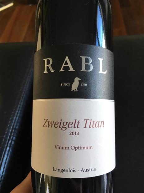 2018 Rabl Zweigelt Titan, Austria, Niederösterreich, Kamptal ...
