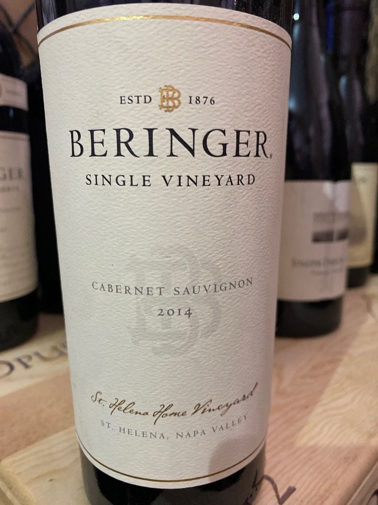 2014 Beringer Vineyards Cabernet Sauvignon Single Vineyard Steinhauer ...