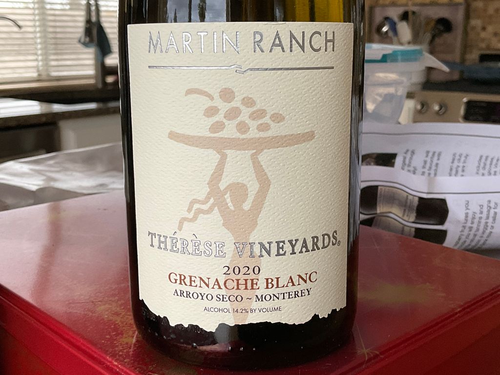 2022 Martin Ranch Winery Grenache Blanc Blanc Thérèse Vineyards, USA ...