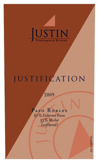 2009 Justin Vineyards & Winery Justification, USA, California, Central ...
