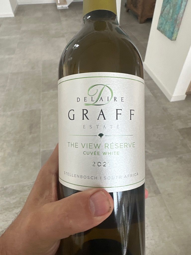 2021 Delaire Graff Cuvée White The View, South Africa, Coastal Region ...