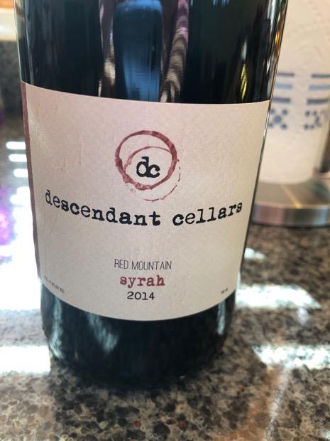 2016 Descendant Cellars Syrah, USA, Washington, Columbia Valley, Red ...