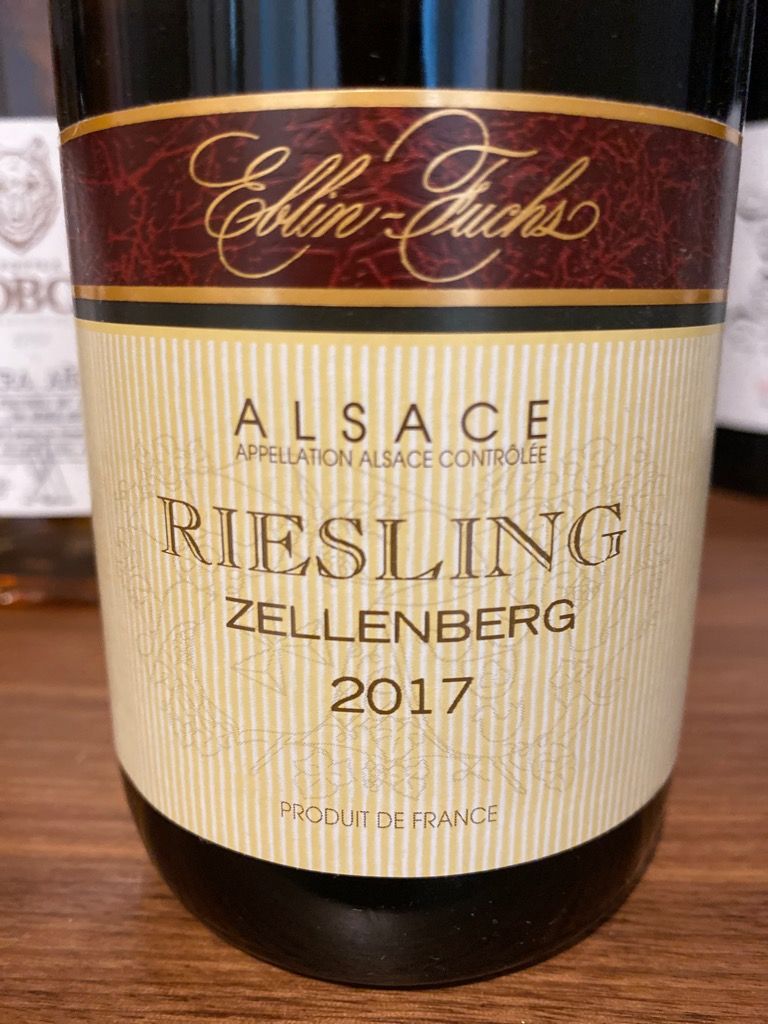 2022 Eblin-Fuchs Riesling Zellenberg, France, Alsace - CellarTracker