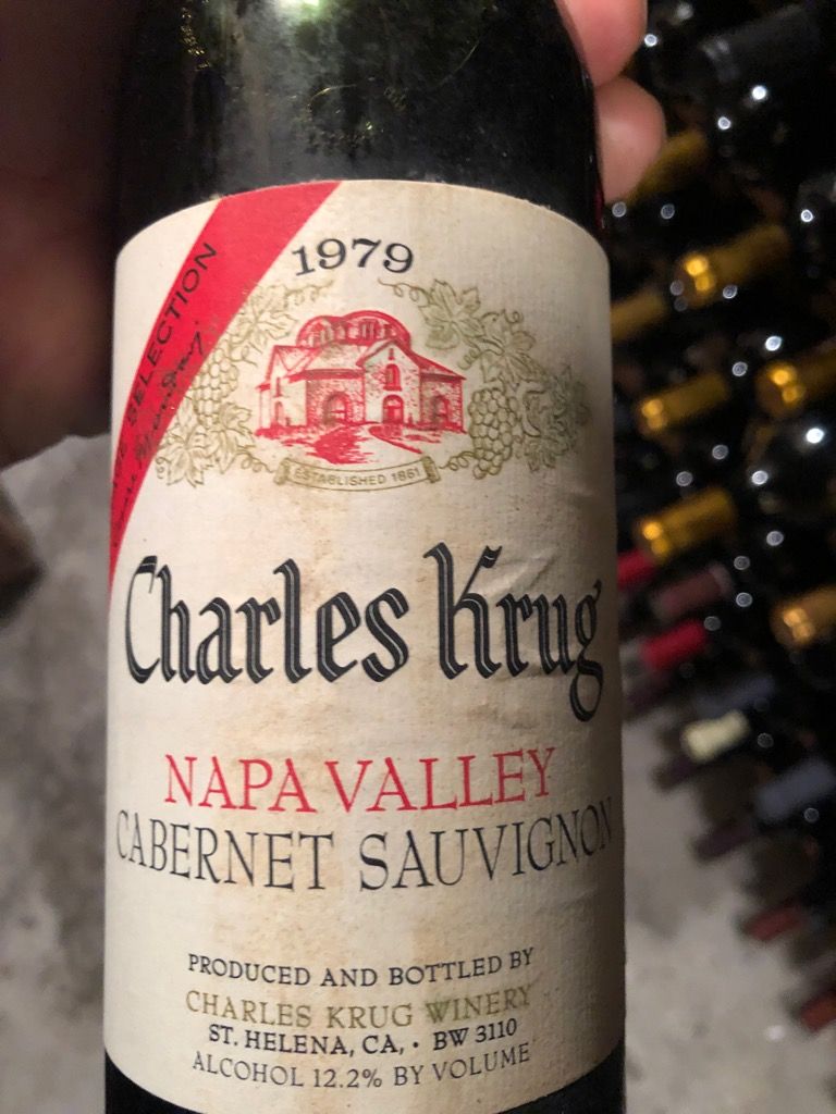 1979 Charles Krug Winery (Peter Mondavi Family) Cabernet Sauvignon, USA ...