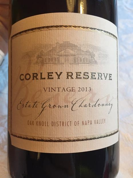 2013 Corley Family Chardonnay Corley Reserve, USA, California, Napa ...