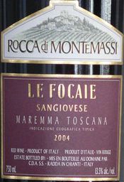 2005 Rocca di Montemassi Maremma Toscana Le Focaie, Italy, Tuscany ...