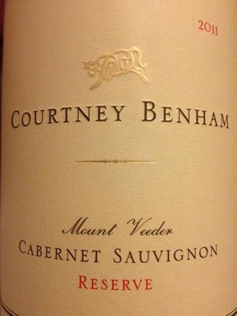 2011 Courtney Benham Cabernet Sauvignon Reserve Mt. Veeder, USA ...