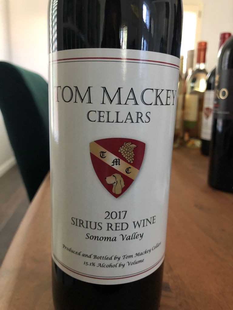 2017 Tom Mackey Cellars Sirius, USA, California, Sonoma County, Sonoma ...