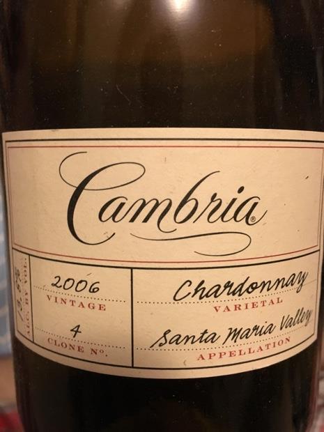 2005 Cambria Chardonnay Clone 4, USA, California, Central Coast, Santa ...