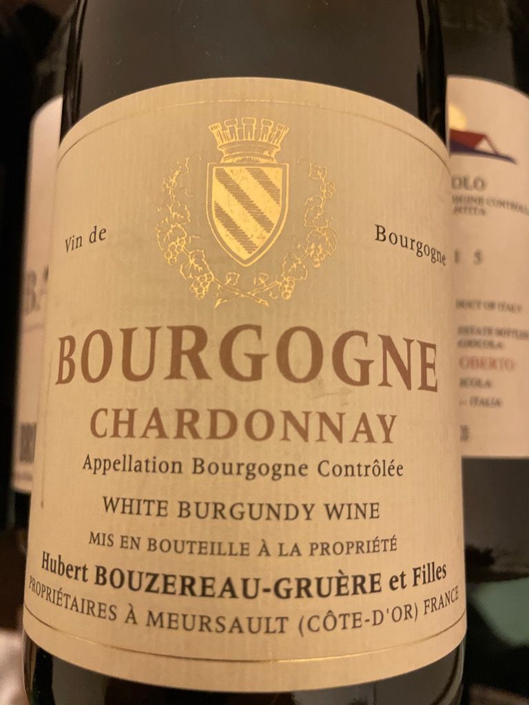 2018 Hubert Bouzereau-Gruère et Filles Chardonnay Bourgogne, France ...