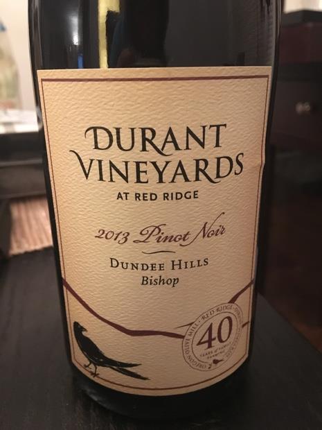 2013 Durant Vineyards Pinot Noir Bishop, USA, Oregon, Willamette Valley ...