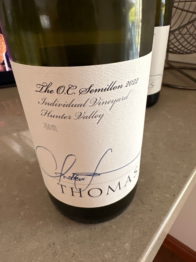 2022 Andrew Thomas Wines Sémillon The O.C, Australia, New South Wales ...