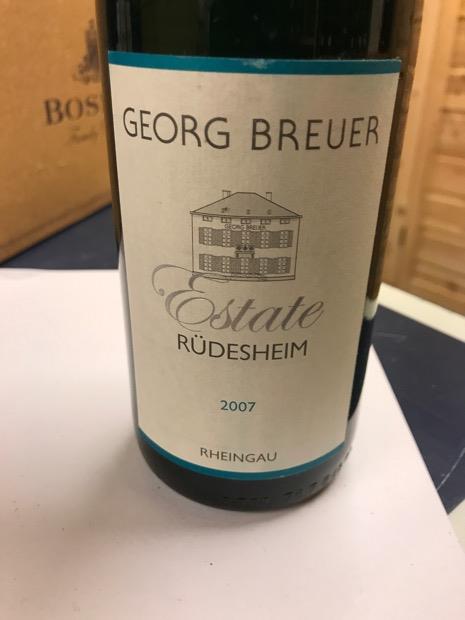 2007 Georg Breuer Riesling Estate Rüdesheim, Germany, Rheingau ...