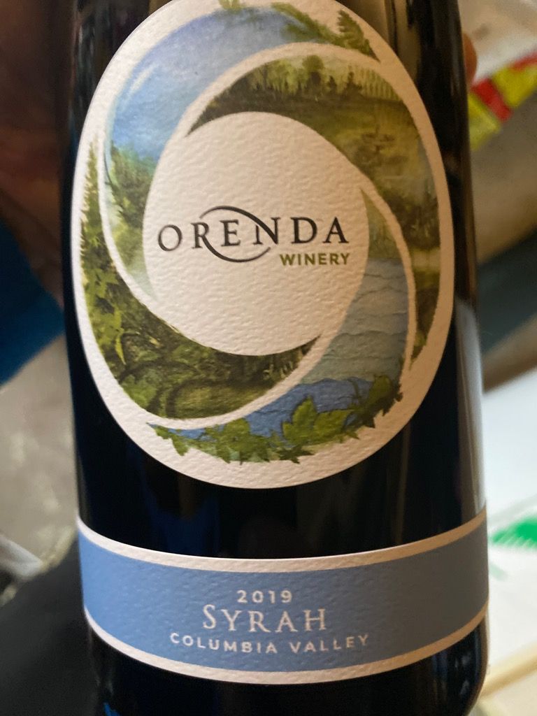 2019 Orenda Winery Syrah, USA, Washington, Columbia Valley - CellarTracker