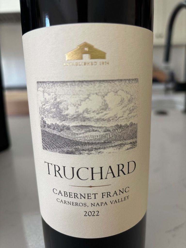 2022 Truchard Cabernet Franc, USA, California, Napa / Sonoma, Carneros ...