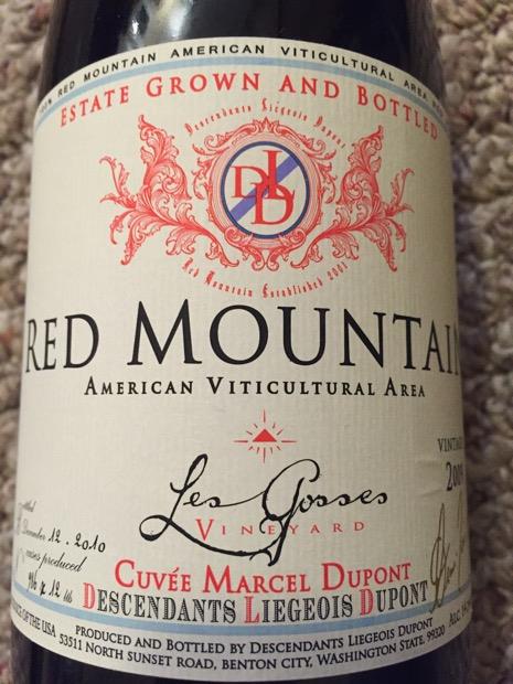 2009 Descendants Liegeois Dupont Cuvée Marcel Dupont, USA, Washington ...
