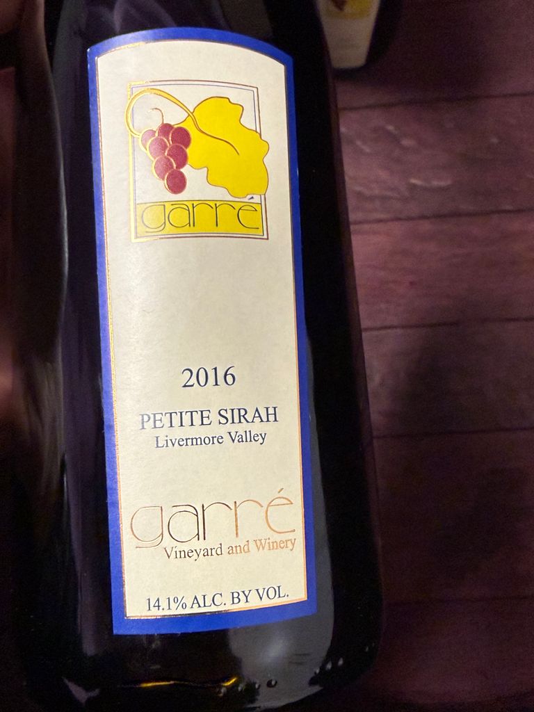 2016 Garre Vineyard and Winery Petite Sirah, USA, California, San ...