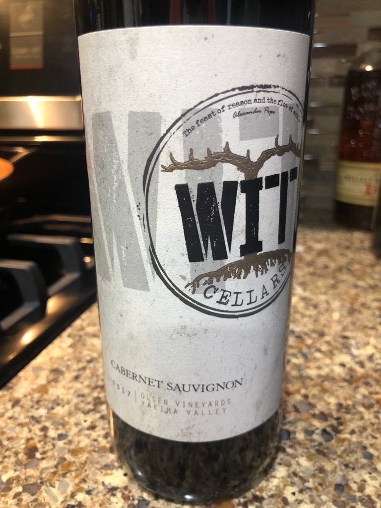 2017 Wit Cellars Cabernet Sauvignon Olsen Vineyards, USA, Washington ...