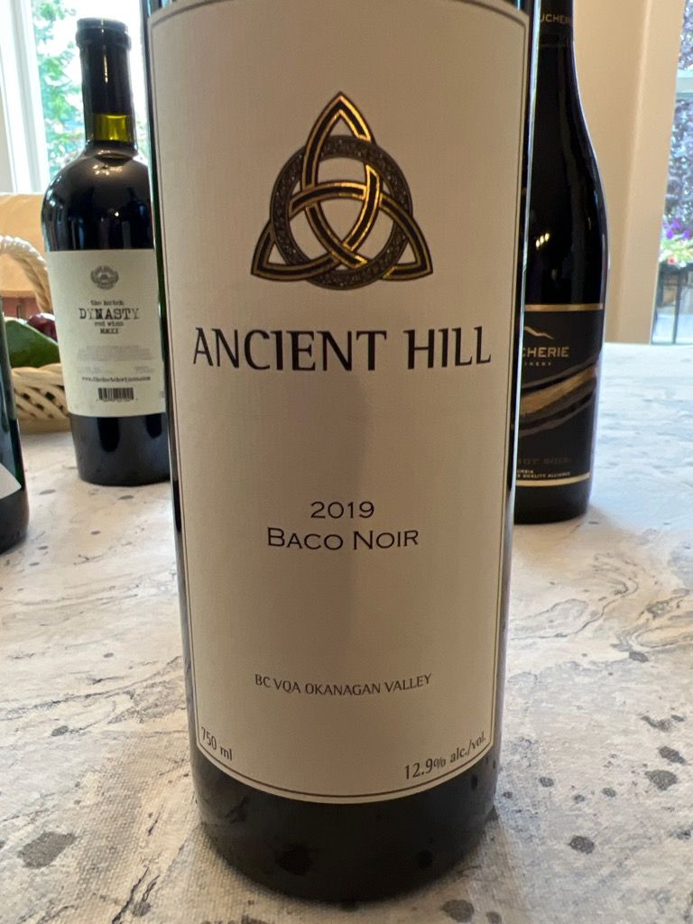 2019 Ancient Hill Baco Noir, Canada, British Columbia, Okanagan Valley ...