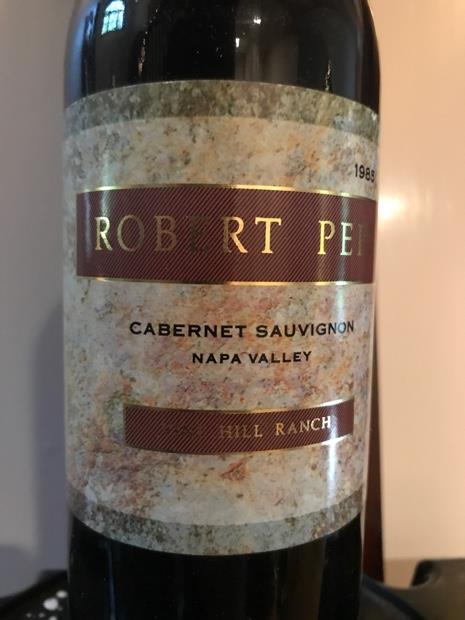 1986 Robert Pepi Cabernet Sauvignon Vine Hill Ranch, USA, California ...