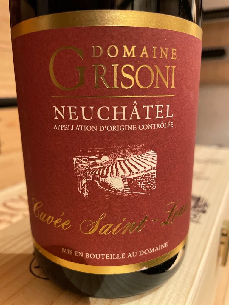 2019 Domaine Grisoni Pinot Noir Cuvée St.-Louis, Switzerland, Three ...