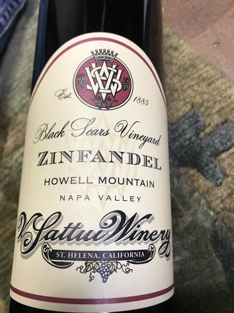 2009 V. Sattui Winery Zinfandel Black Sears Vineyard, USA, California ...