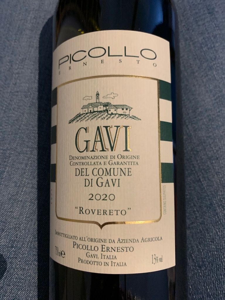 2020 Ernesto Picollo Gavi Gavi di Gavi Rovereto, Italy, Piedmont, Gavi ...