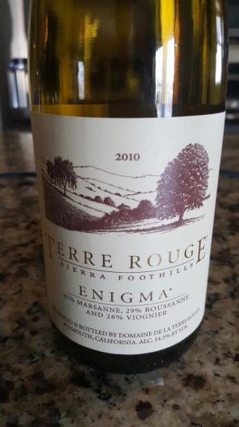 2010 Domaine de la Terre Rouge Enigma, USA, California, Sierra ...