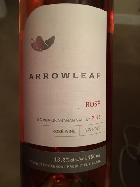 2014 Arrowleaf Cellars Rosé, Canada, British Columbia, Okanagan Valley ...